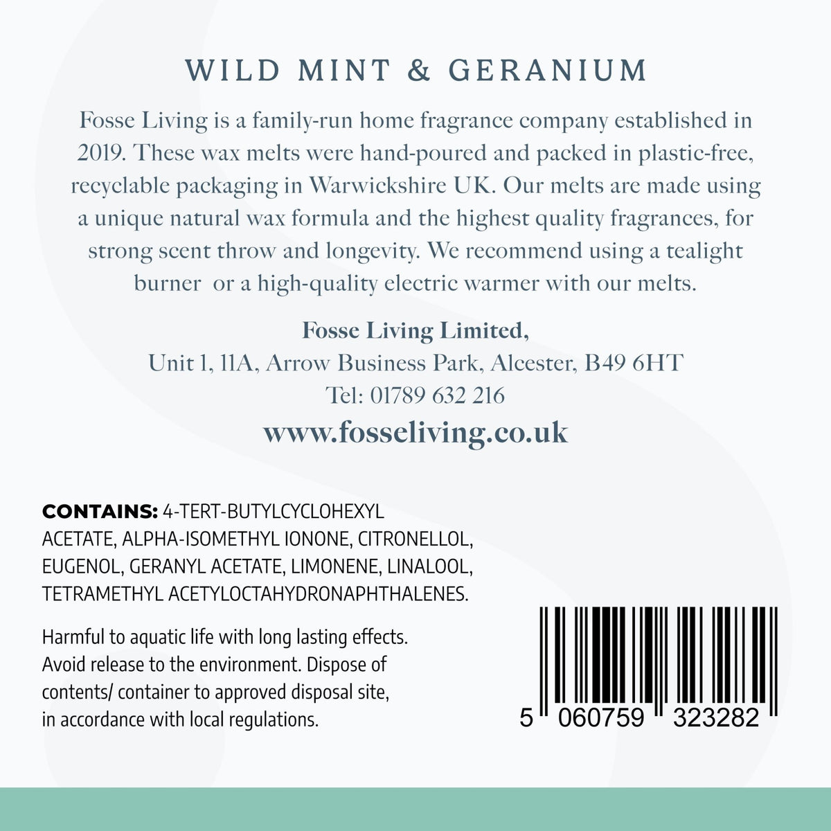 Wild Mint & Geranium Wax Melts - 16 Pack – Fosse Living | Luxury Home ...